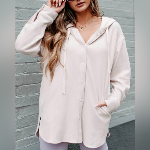 Allie Rose | Jackets & Coats | Nwtallie Rose Cream Colored Button Up ...